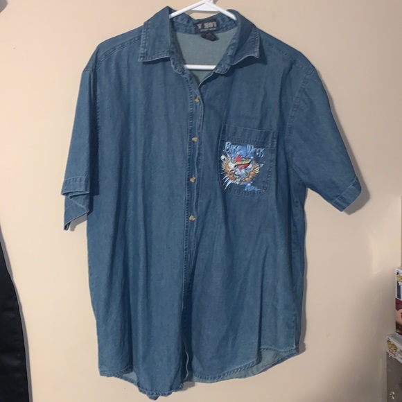 y not sportswear | Shirts | 208 Vintage Daytona Beach Bike Week Denim ...
